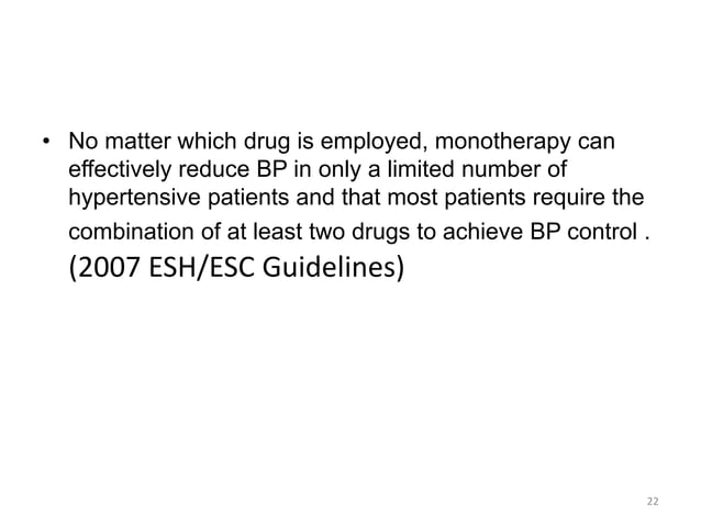 Approach to Hypertension - Combination therapy.pptx | Heart and ...