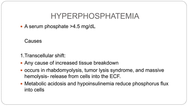 Approach to hypo and hyperphosphatemia dr bikal | PPT