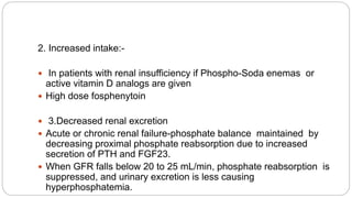 Approach to hypo and hyperphosphatemia dr bikal | PPT