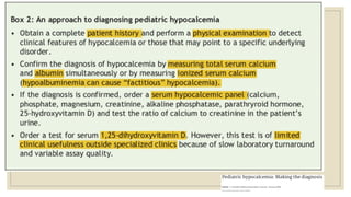 approach to hypocalcaemia in pediatric patients | PPTX