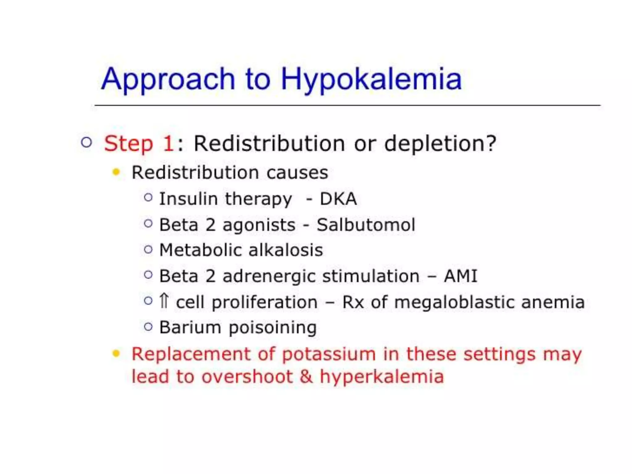 APPROACH TO A PATIENT WITH HYPOKALEMIA - Dr Shaz Pamangadan MD | PPT