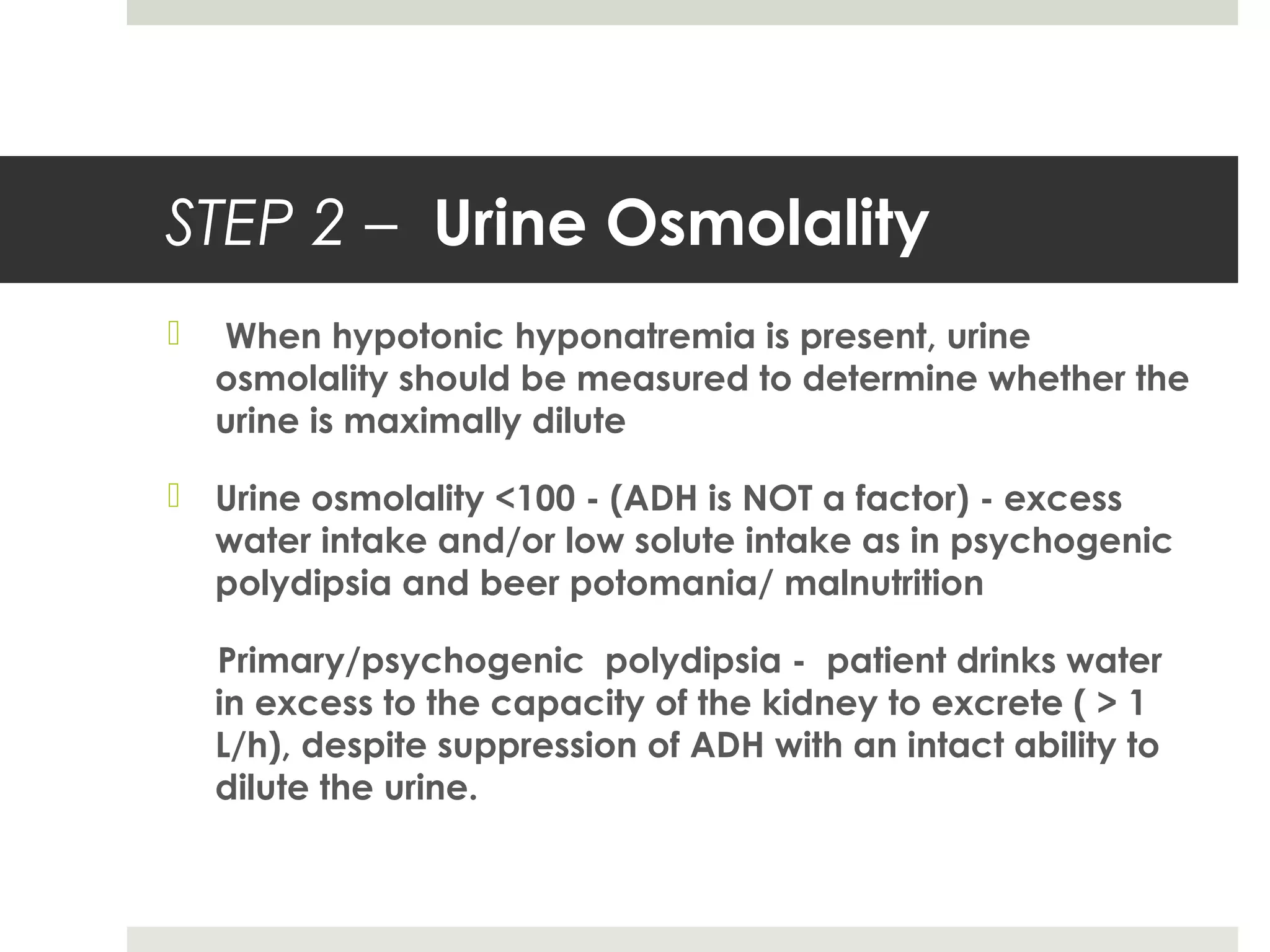 Approach to hyponatremia | PPT
