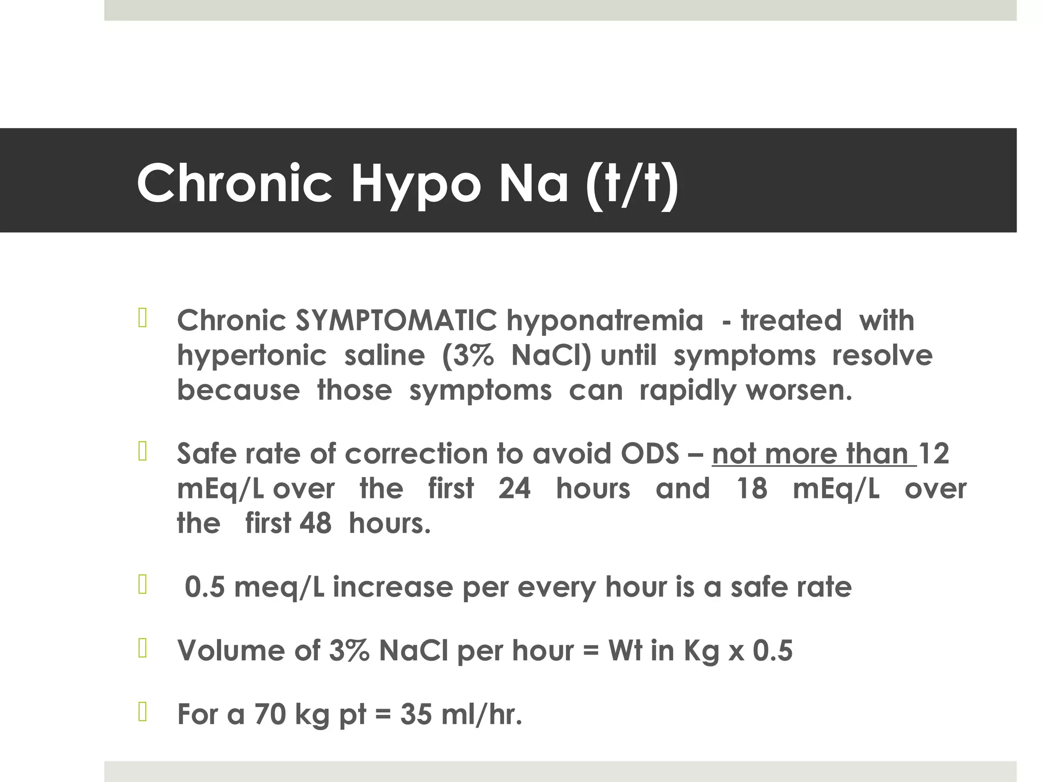 Approach to hyponatremia | PPT
