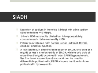 Approach to hyponatremia | PPT