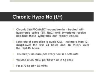 Approach to hyponatremia | PPT