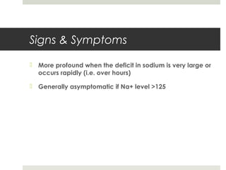 Approach to hyponatremia | PPT