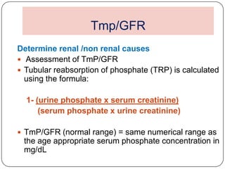 Approach to hypophosphatemia atee new | PPT