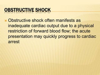Approach to hypovolemic and septic shock | PPTX