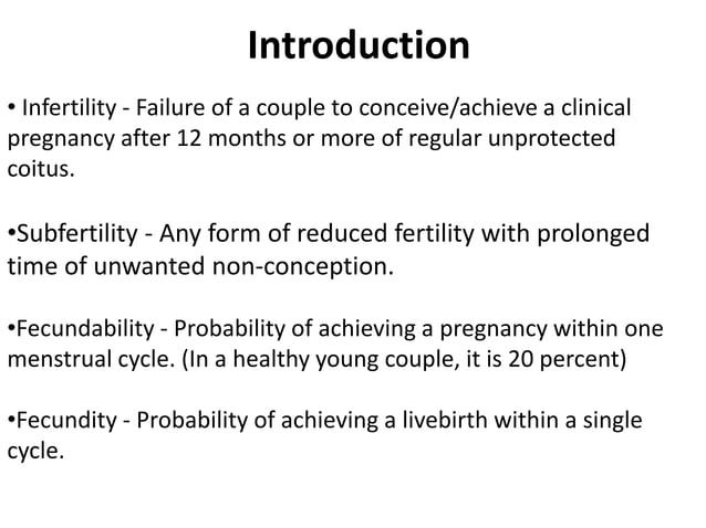 Approach to infertility | PPTX