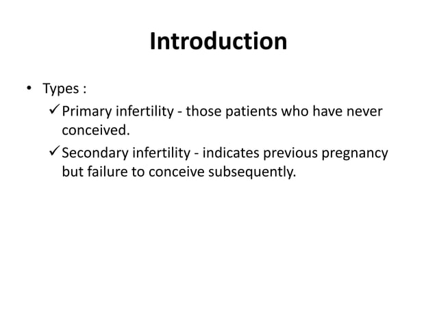 Approach to infertility | PPTX