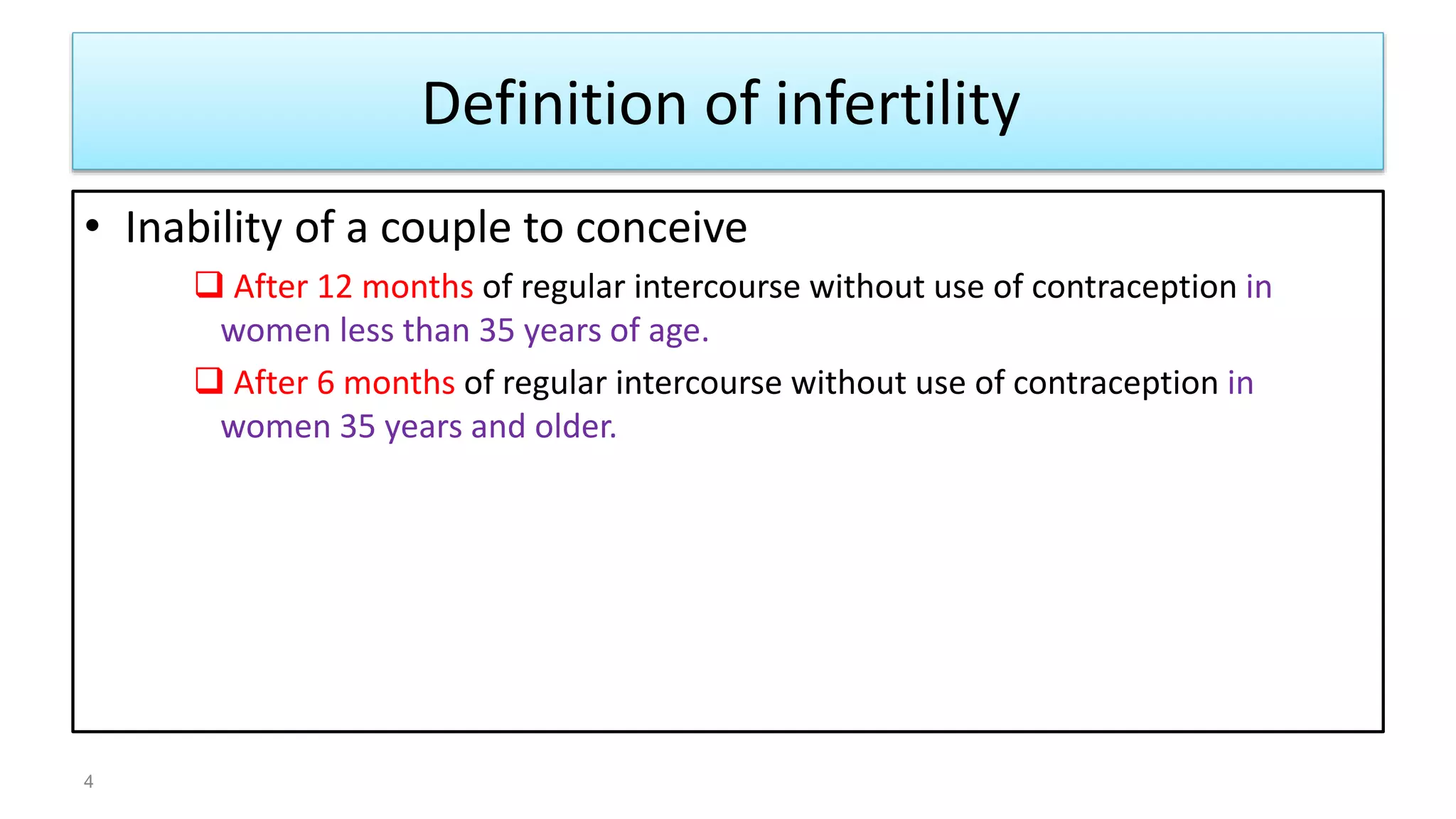 Approach to infertility by dr.bagasi | PPTX