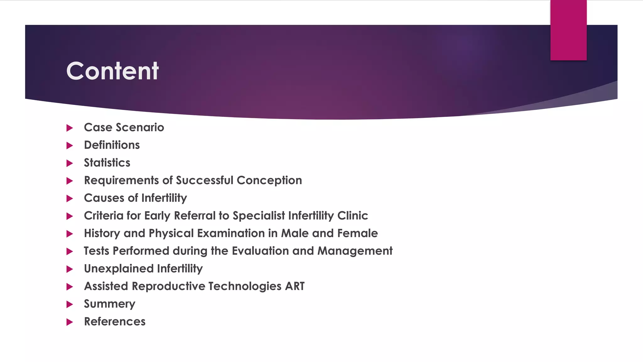 Approach to Infertility By Essam Sidqi | PPT