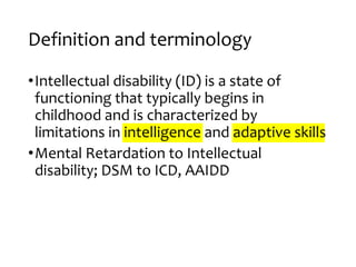 Approach to intellectual impairments | PPT