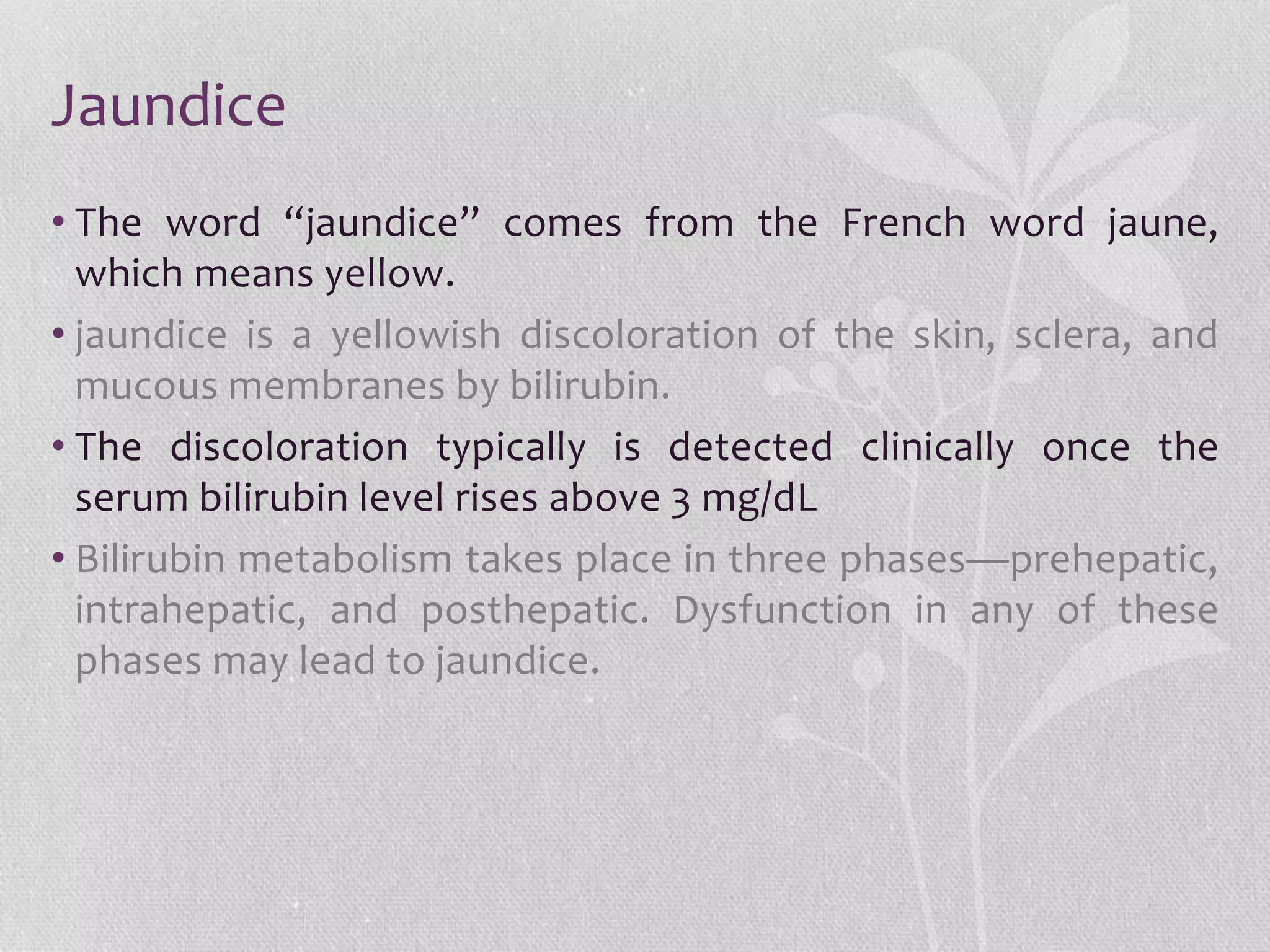 clinical approach to jaundice in adults | PPTX