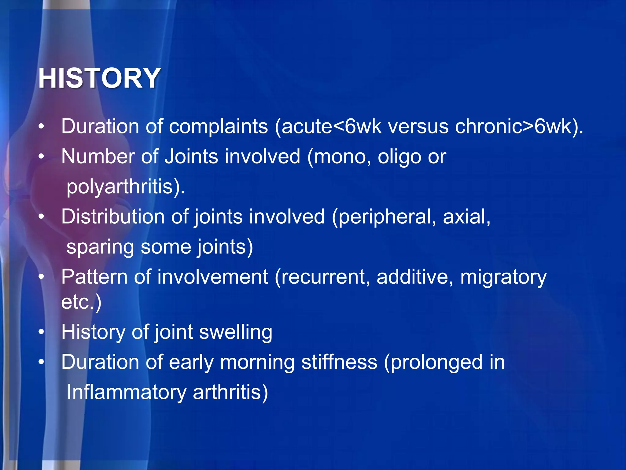 Approach to joint pain | PPTX