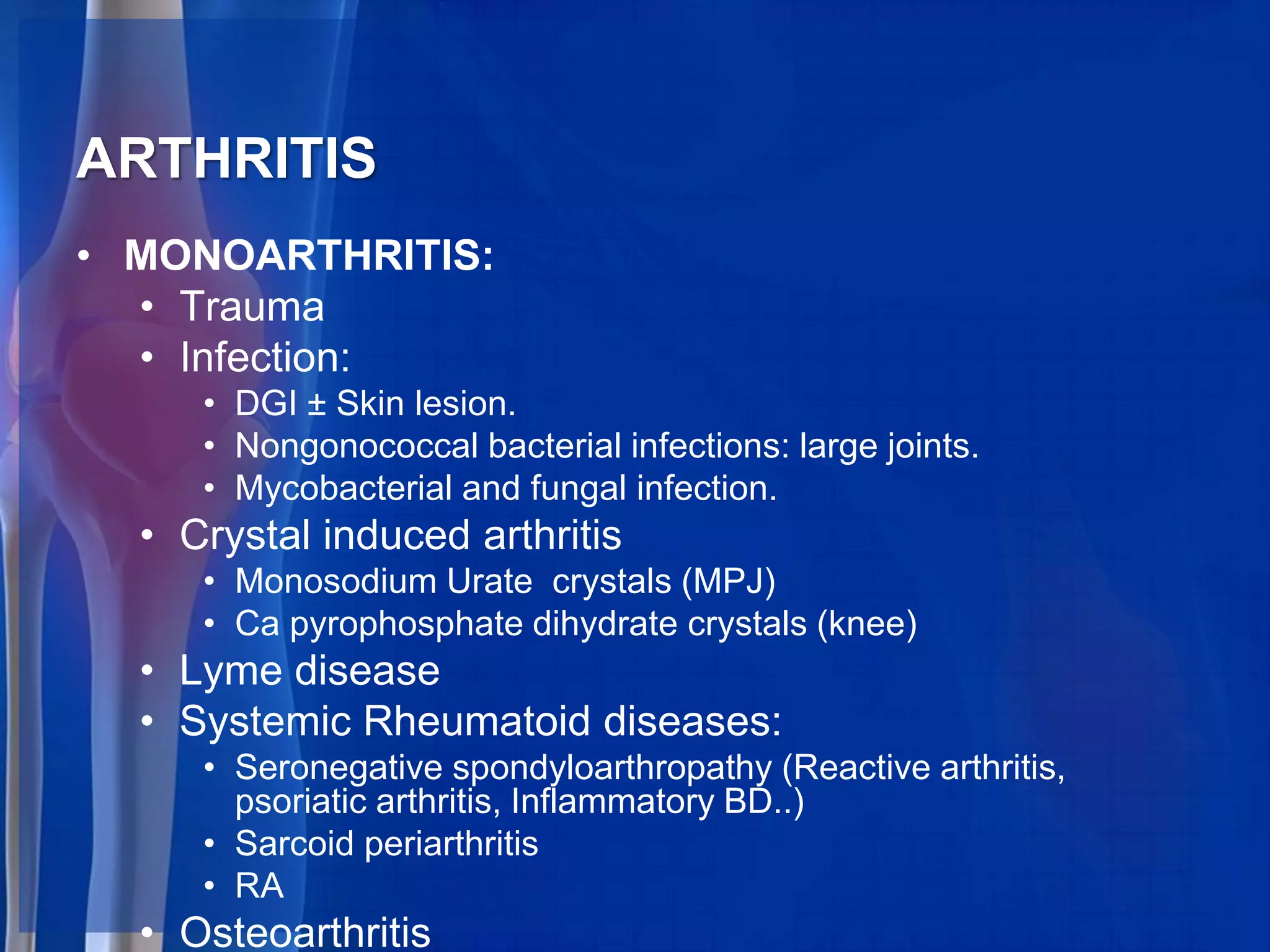 Approach to joint pain | PPTX
