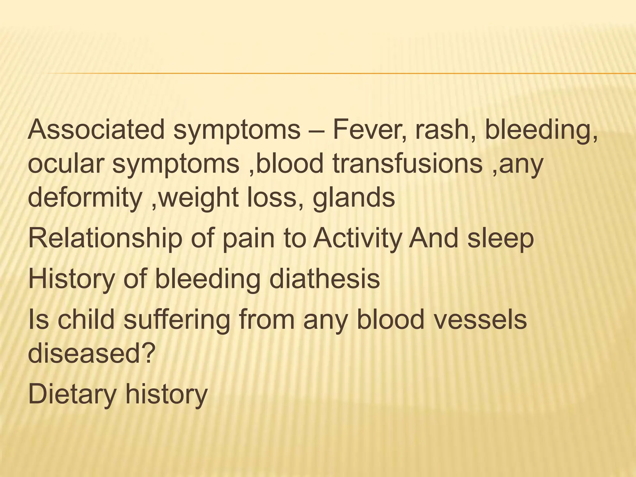 approach to joint pain in pediatrics and treatment of join painpptx | PPTX