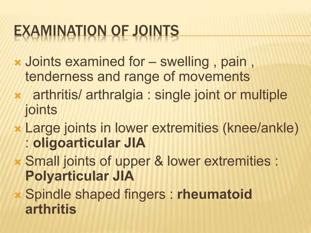 approach to joint pain in pediatrics and treatment of join painpptx ...