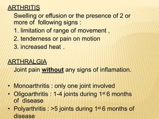 approach to joint pain in pediatrics and treatment of join painpptx | PPTX