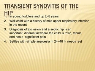 approach to joint pain in pediatrics and treatment of join painpptx | PPTX