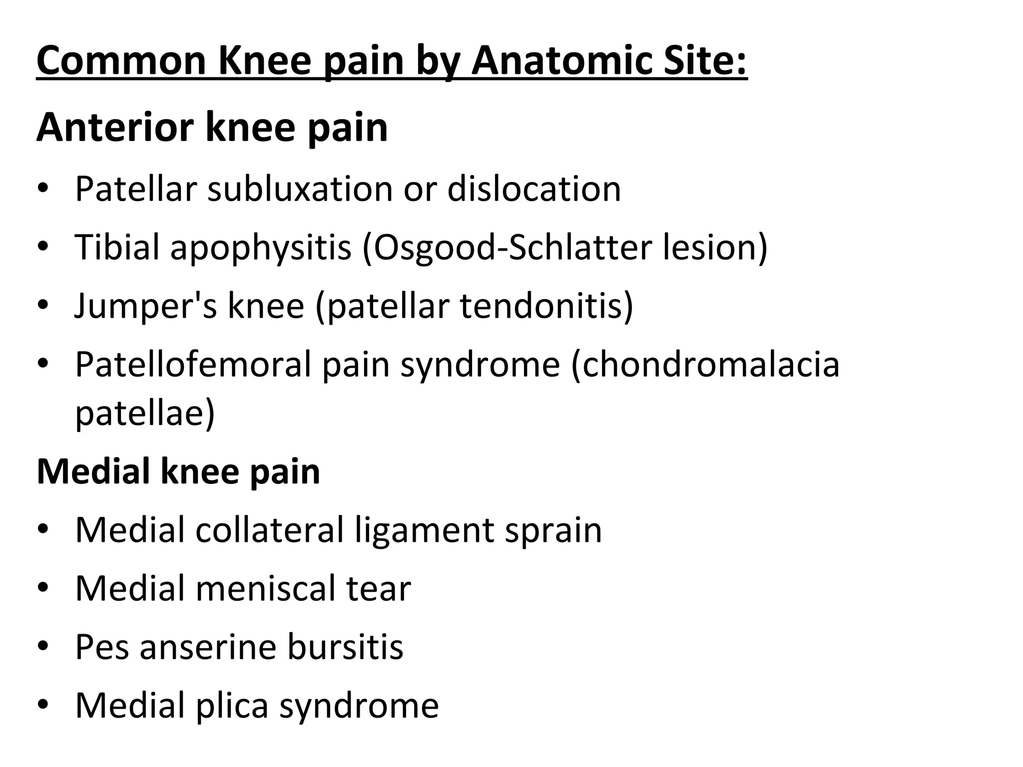 Approach to knee pain | PPT