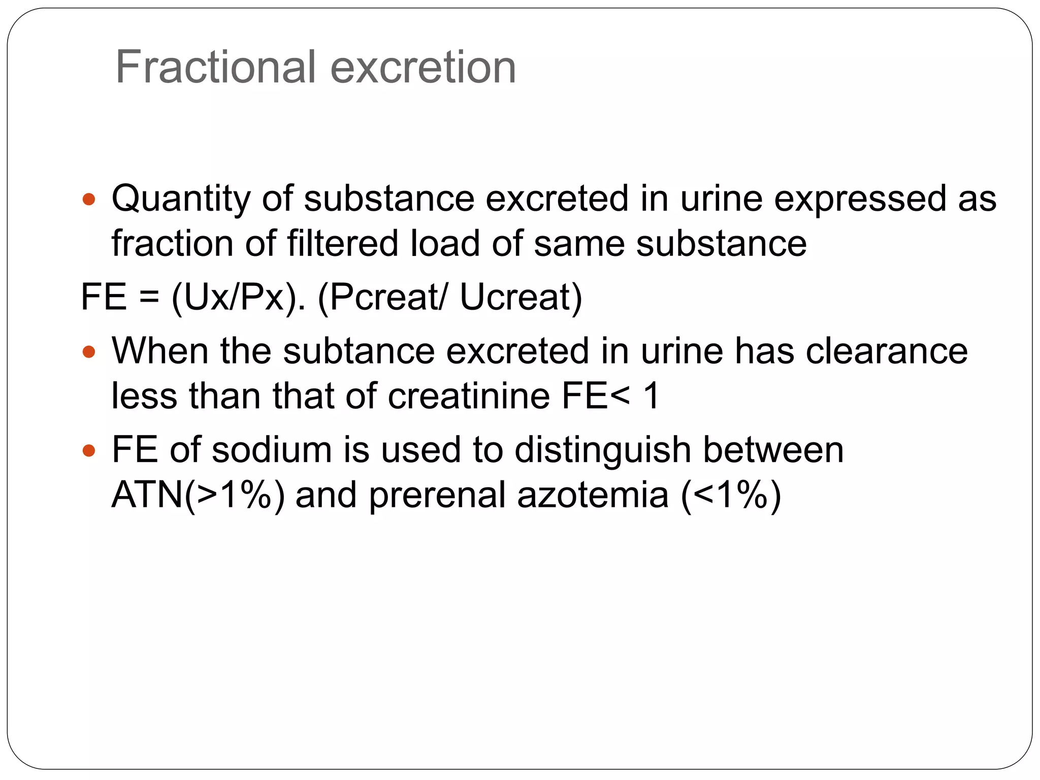 Approach to laboraratory diagnosis of acute and chronic renal failure ...
