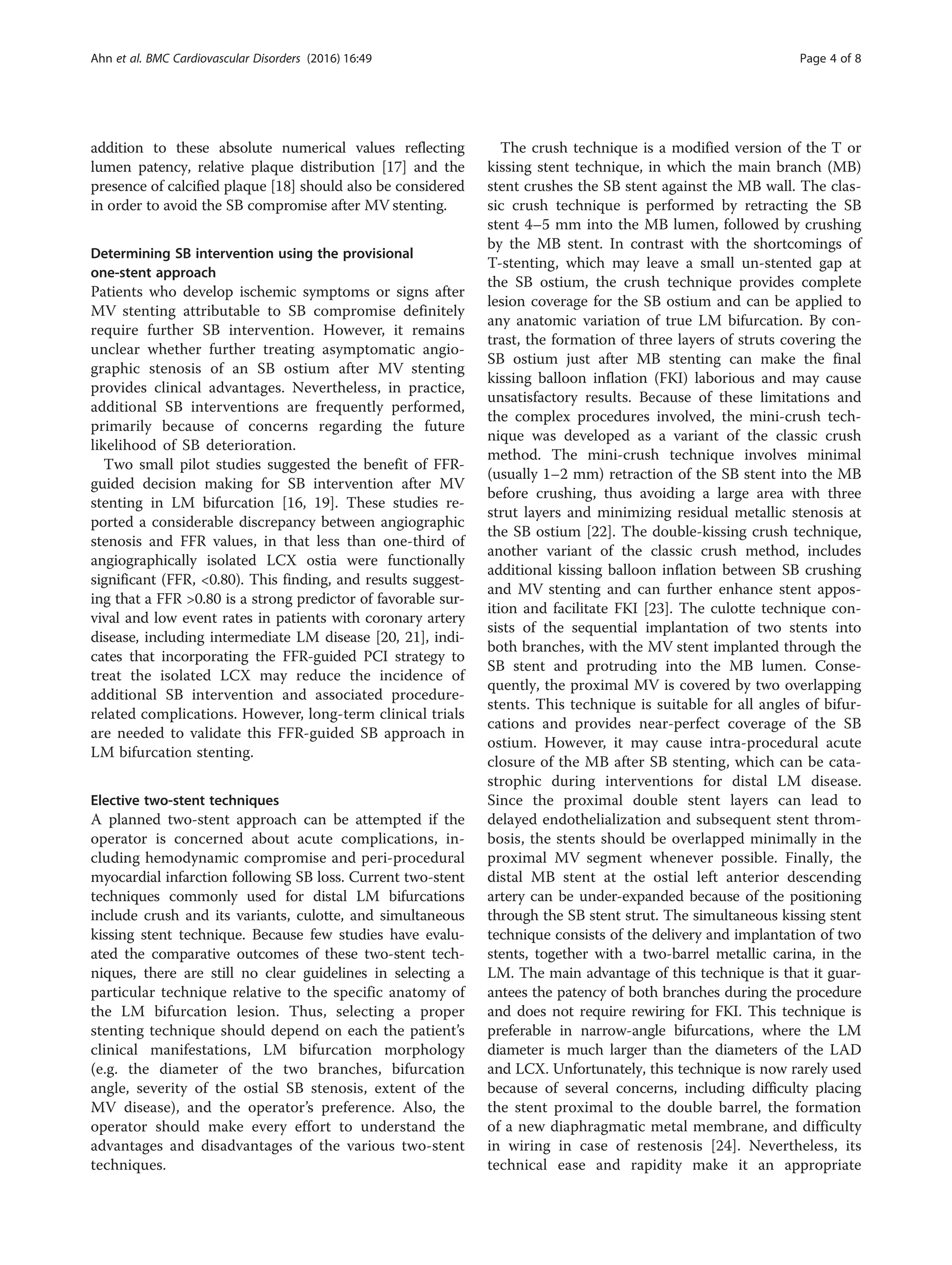 Approach to left main bifurcation stenting | PDF
