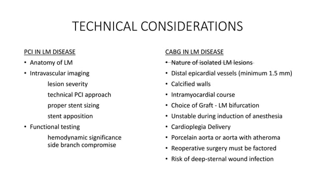 APPROACH TO LEFT MAIN CORONARY ARTERY DISEASE.pptx | Heart and ...