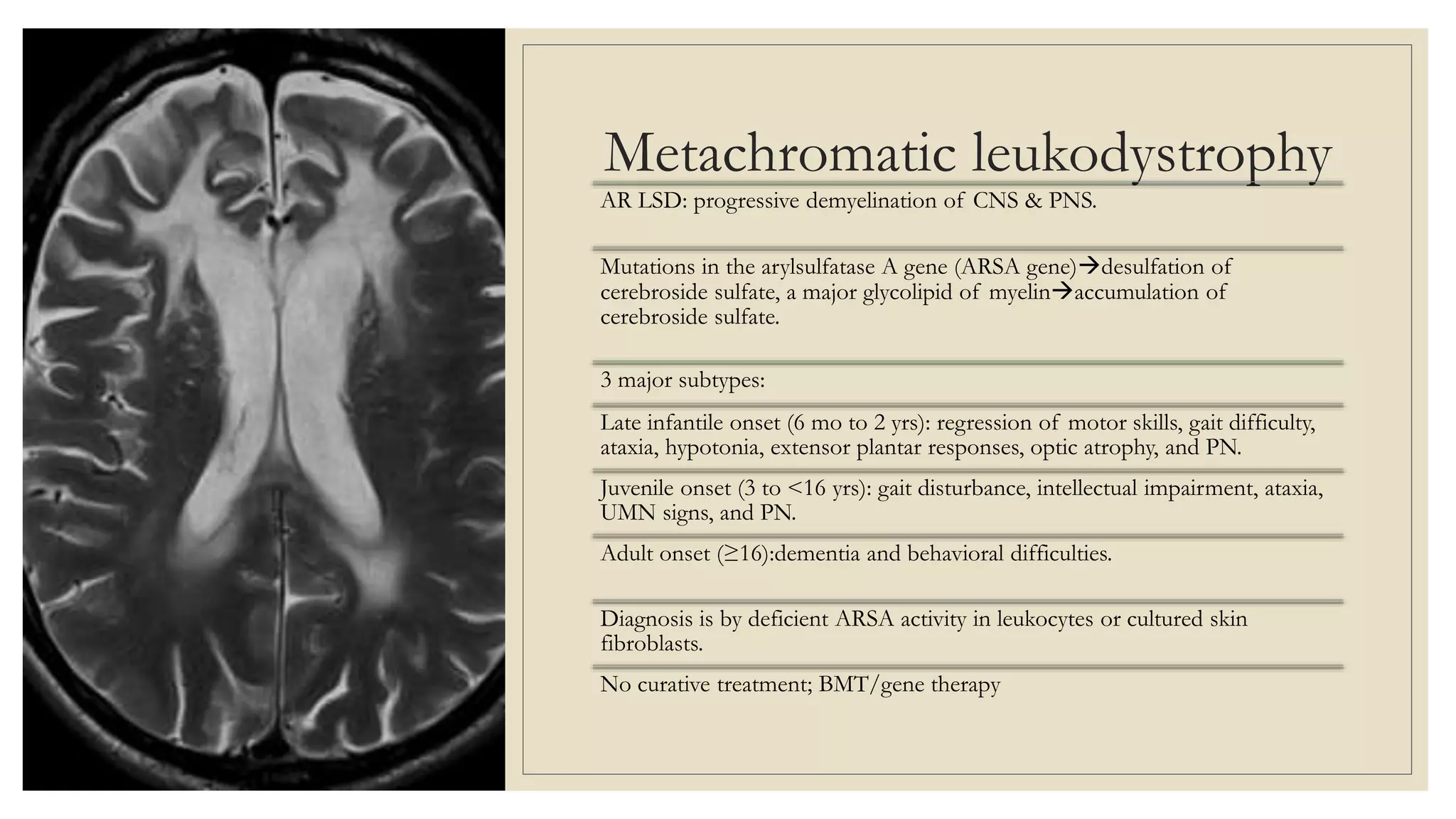 Approach to Leukodystrophy | PPTX
