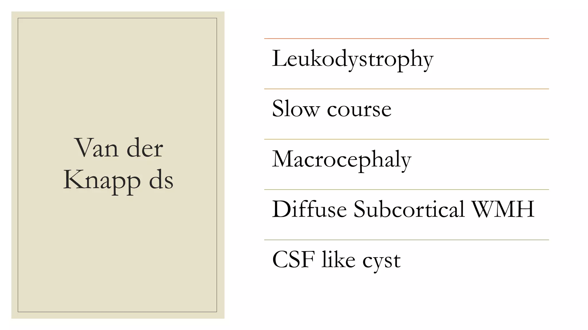 Approach to Leukodystrophy | PPTX