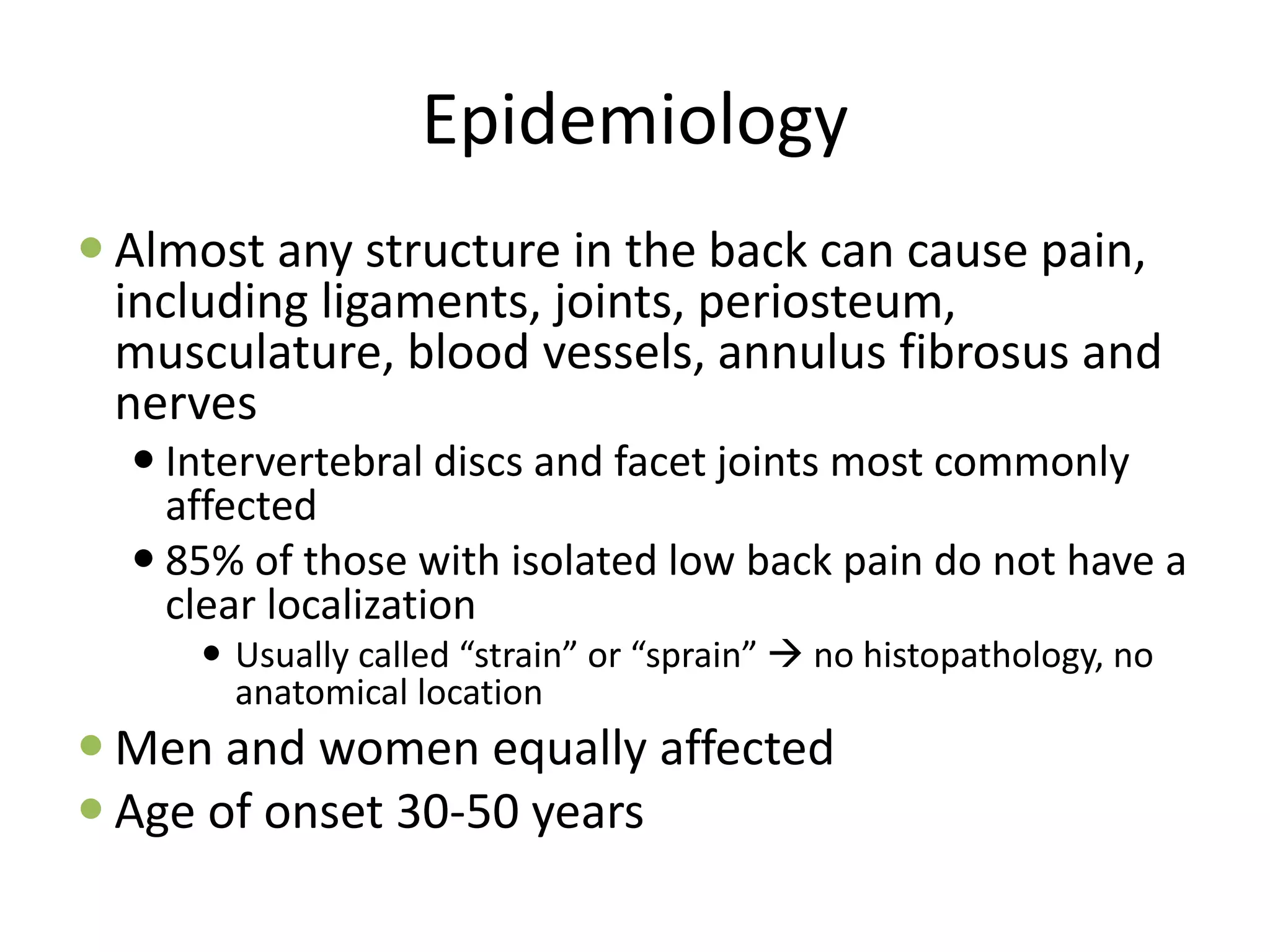 Approach to low back pain | PPTX