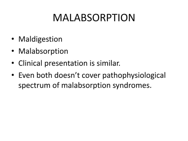 Approach to malabsorption syndromes | PPTX | Digestive Disorders ...