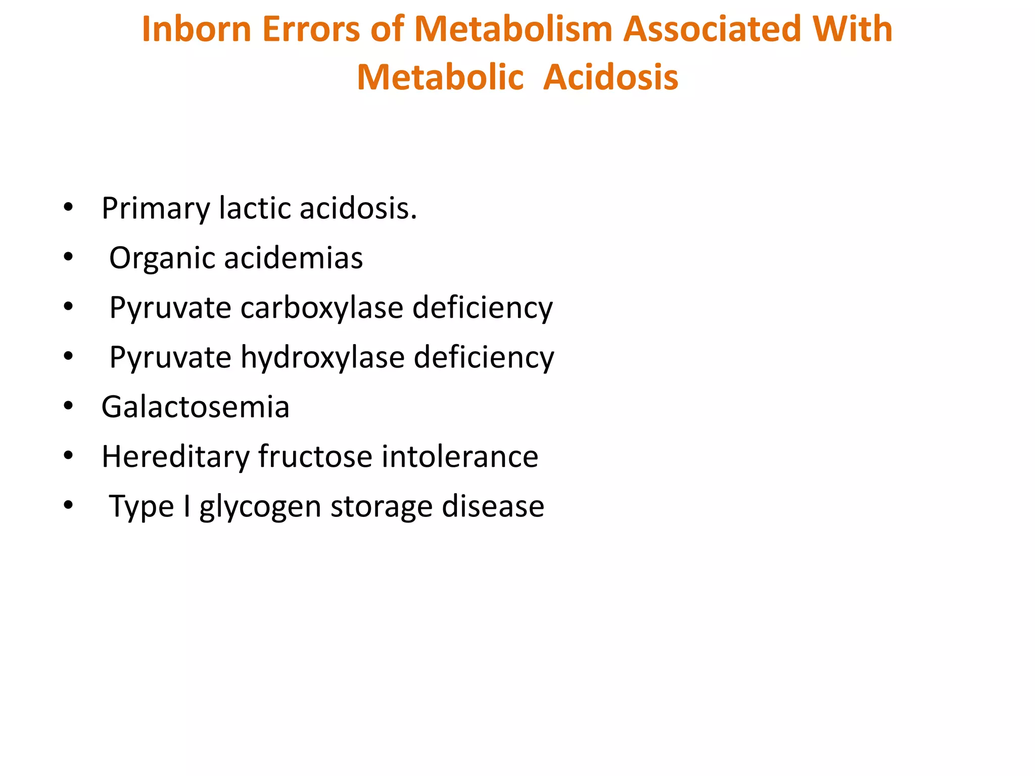 Approach to child with metabolic acidosis | PPTX