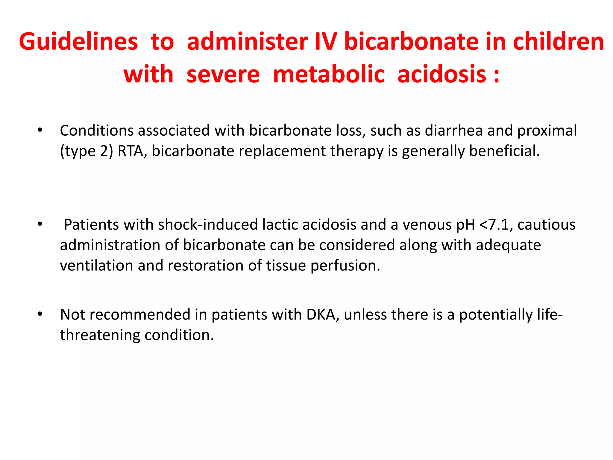 Approach to child with metabolic acidosis | PPTX