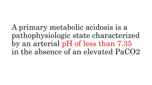 Approach to metabolic acidosis | PPTX | Blood Disorders | Diseases and ...