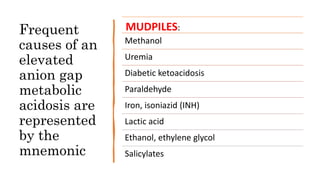 Approach to metabolic acidosis | PPTX