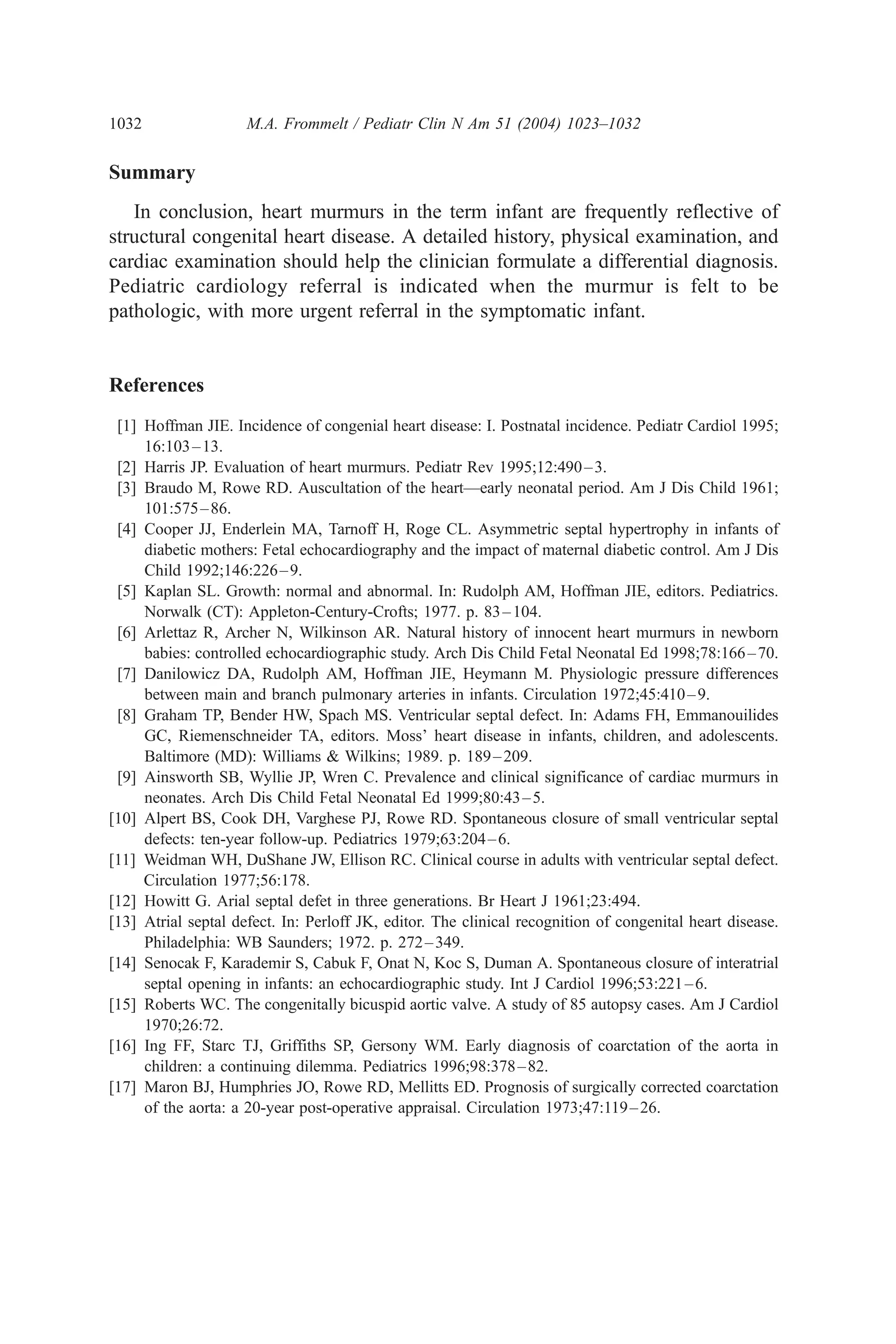 Differential diagnosis and approach to a heart murmur in term infants | PDF