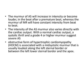 Approach to Heart Murmurs | PPTX