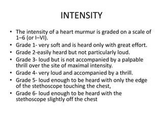 Approach to Heart Murmurs | PPTX