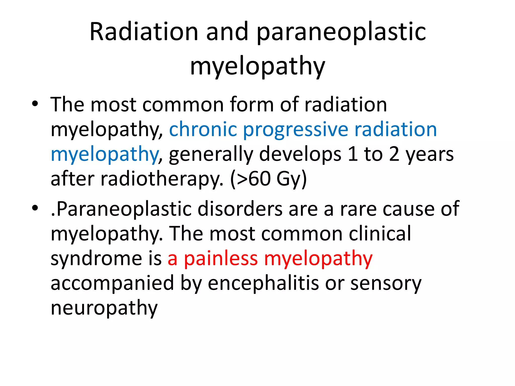 Approach to myelopathy | PPTX