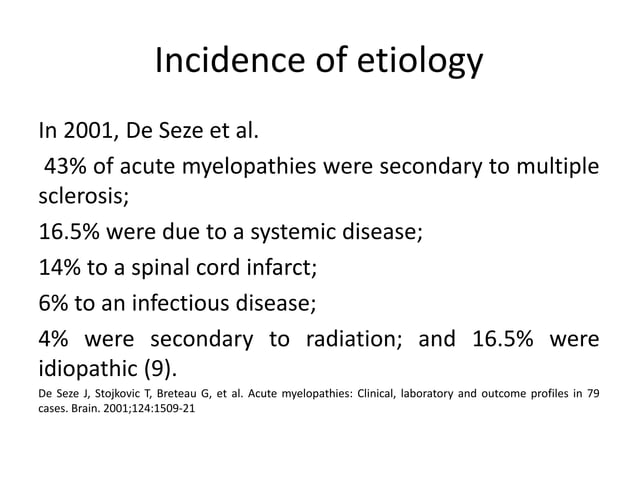 Approach to myelopathy | PPTX | Physical Therapy | Wellness