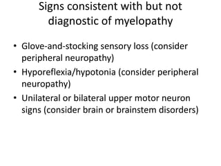 Approach to myelopathy | PPTX