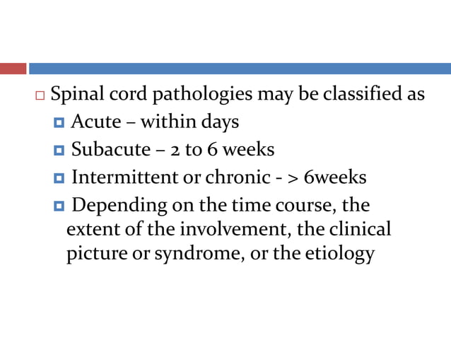 Approach to myelopathy | PPTX | Brain and Nervous System Disorders ...