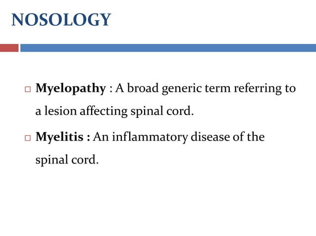 Approach to myelopathy | PPTX | Brain and Nervous System Disorders ...