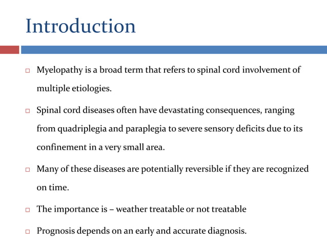 Approach to myelopathy | PPTX | Brain and Nervous System Disorders ...