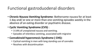 Approach to nausea and vomting- general medicine- gastroenterology | PDF