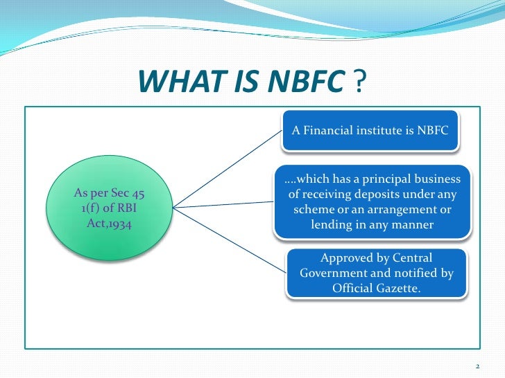 Approach to NBFC