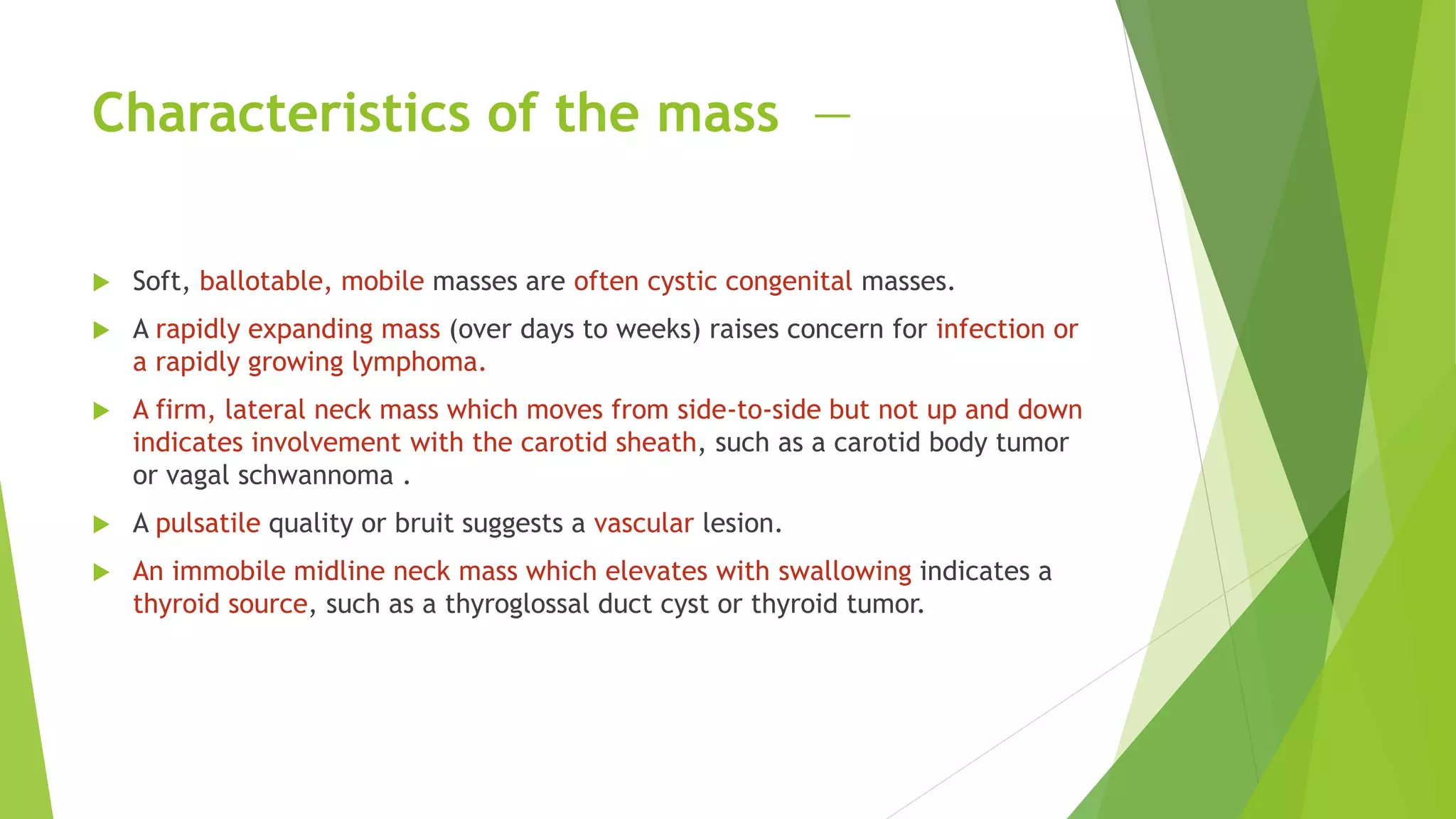 Approach to neck masses | PPTX