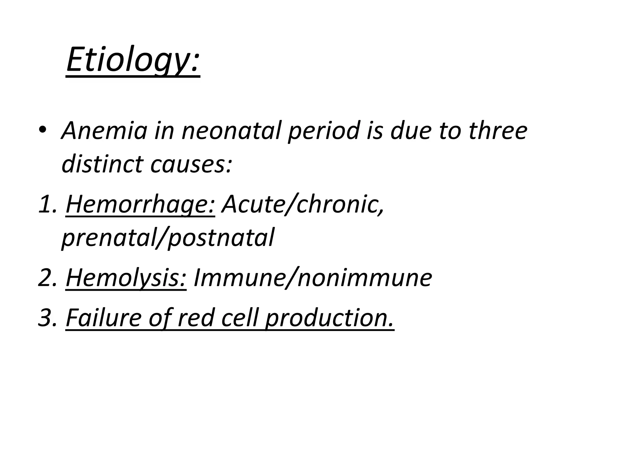 Approach to neonatal anemia | PPTX