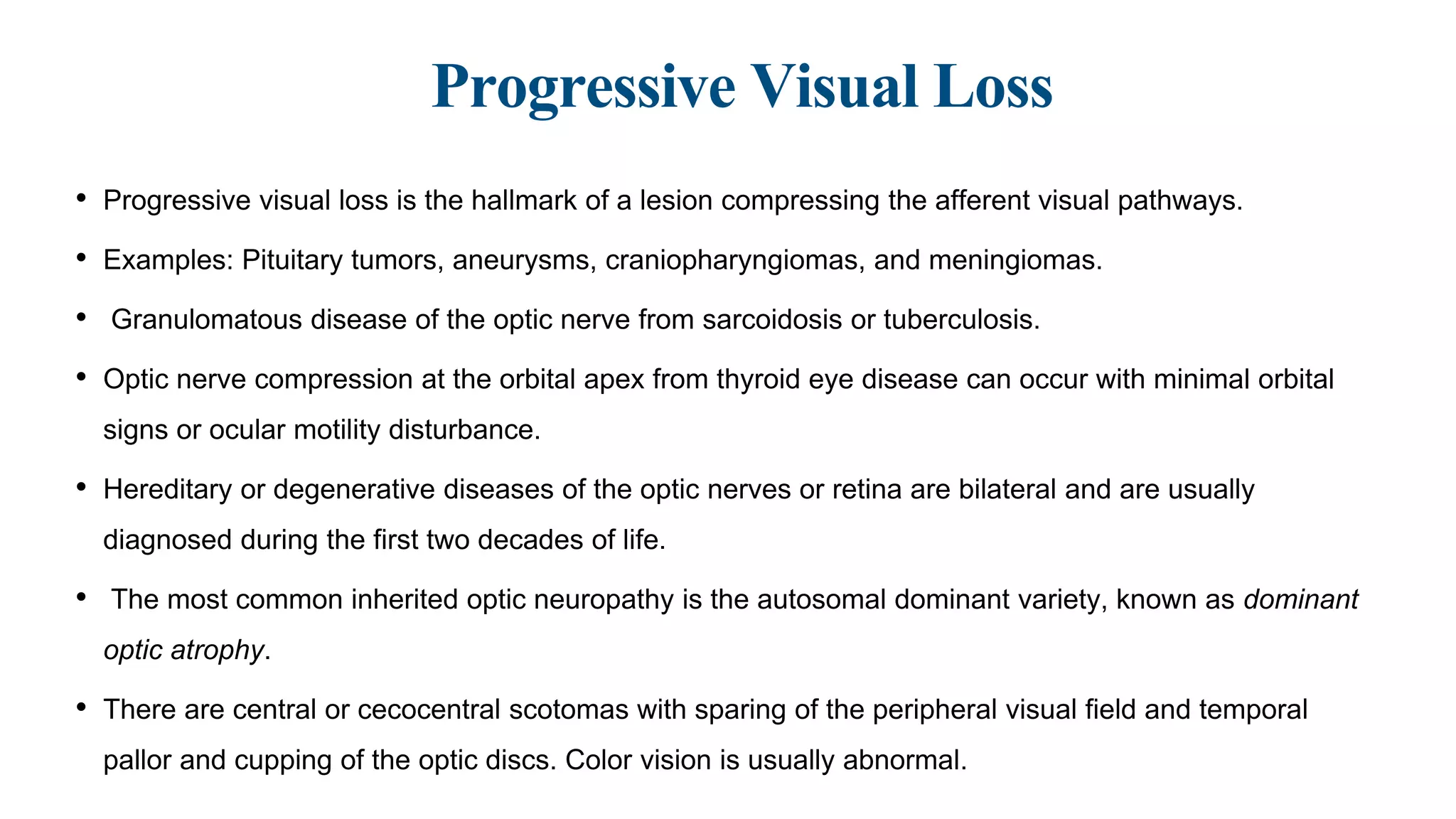 Approach to Neurological causes of Vision loss.pptx